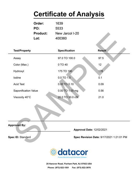 2024 Certificate Of Analysis Definition Example Template Requirements 2024 Certificate Of Analysis Definition Example Template Requirements